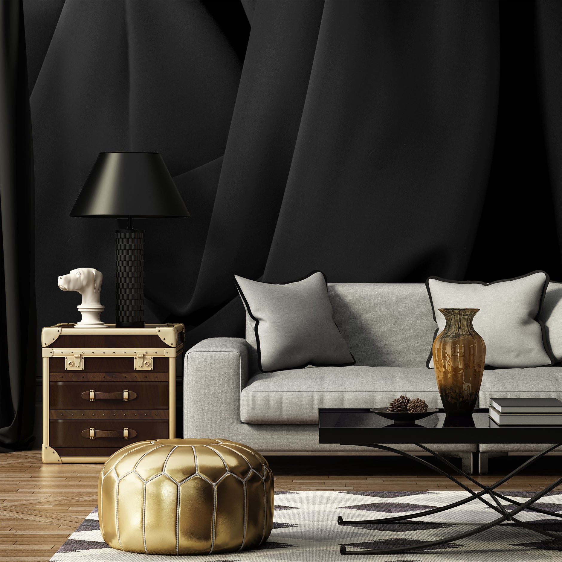 Montaigne Noir Made to Measure Mural – Black Crow Studios