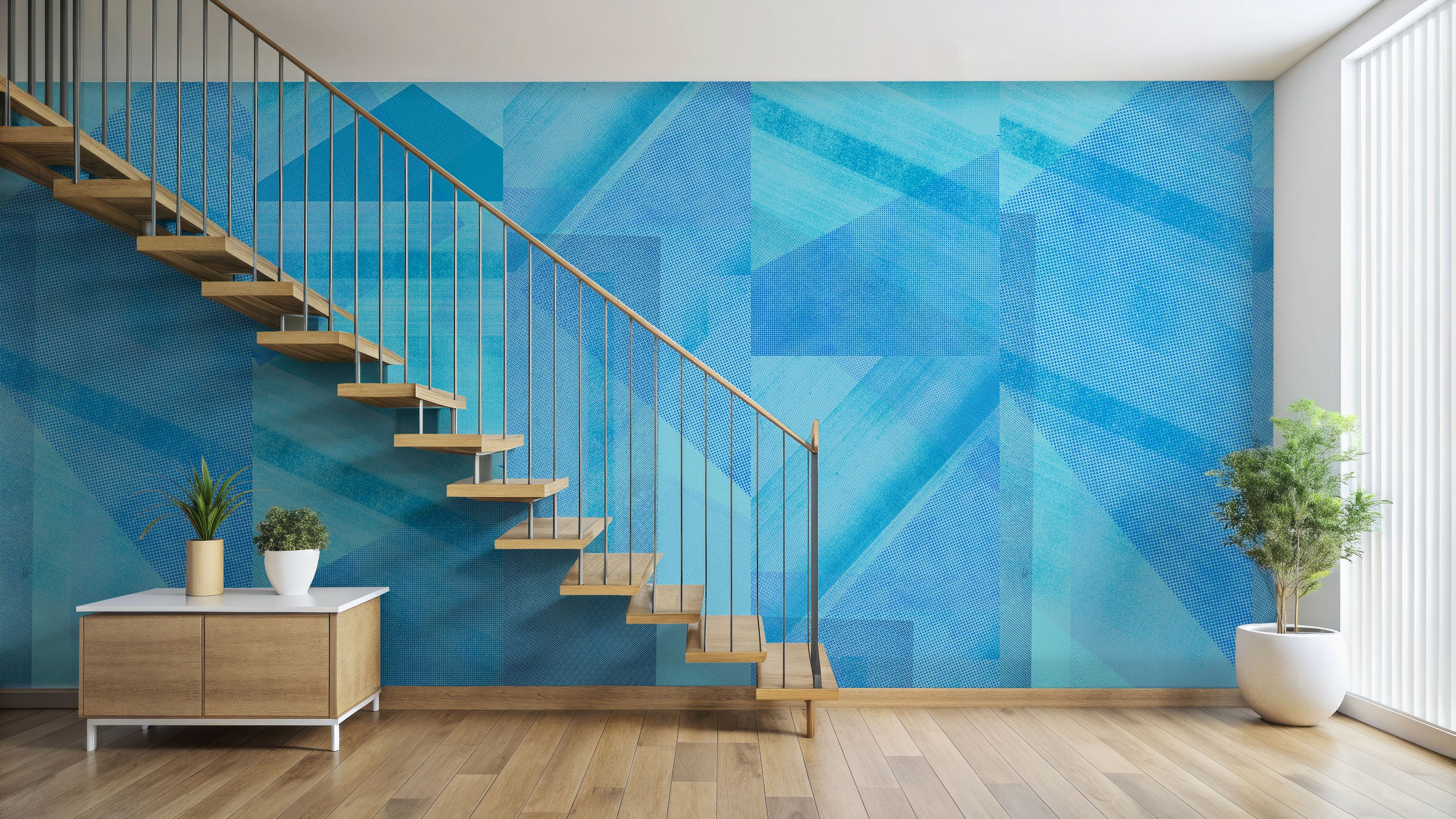 Revolution Aqua - Mix and Match Wallpaper - Quick Ship – Black Crow Studios