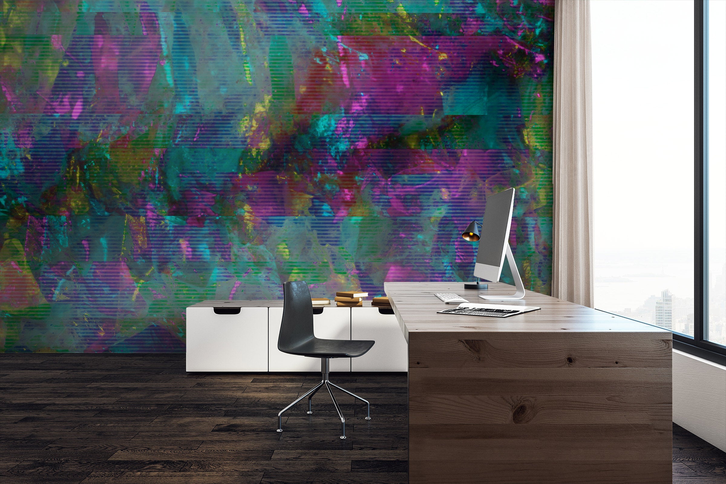 Calcite Fragment in Patina Made to Measure Mural – Black Crow Studios