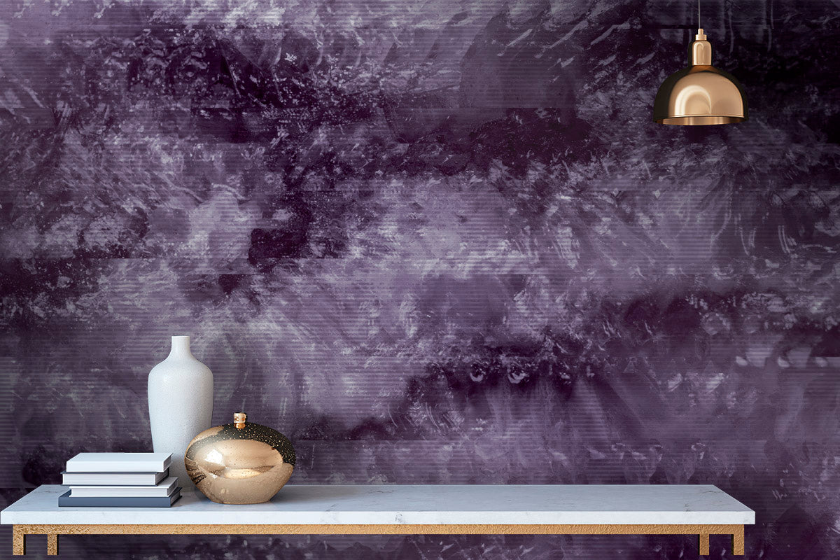Calcite Glitch in Violaceous Made to Measure Mural – Black Crow Studios