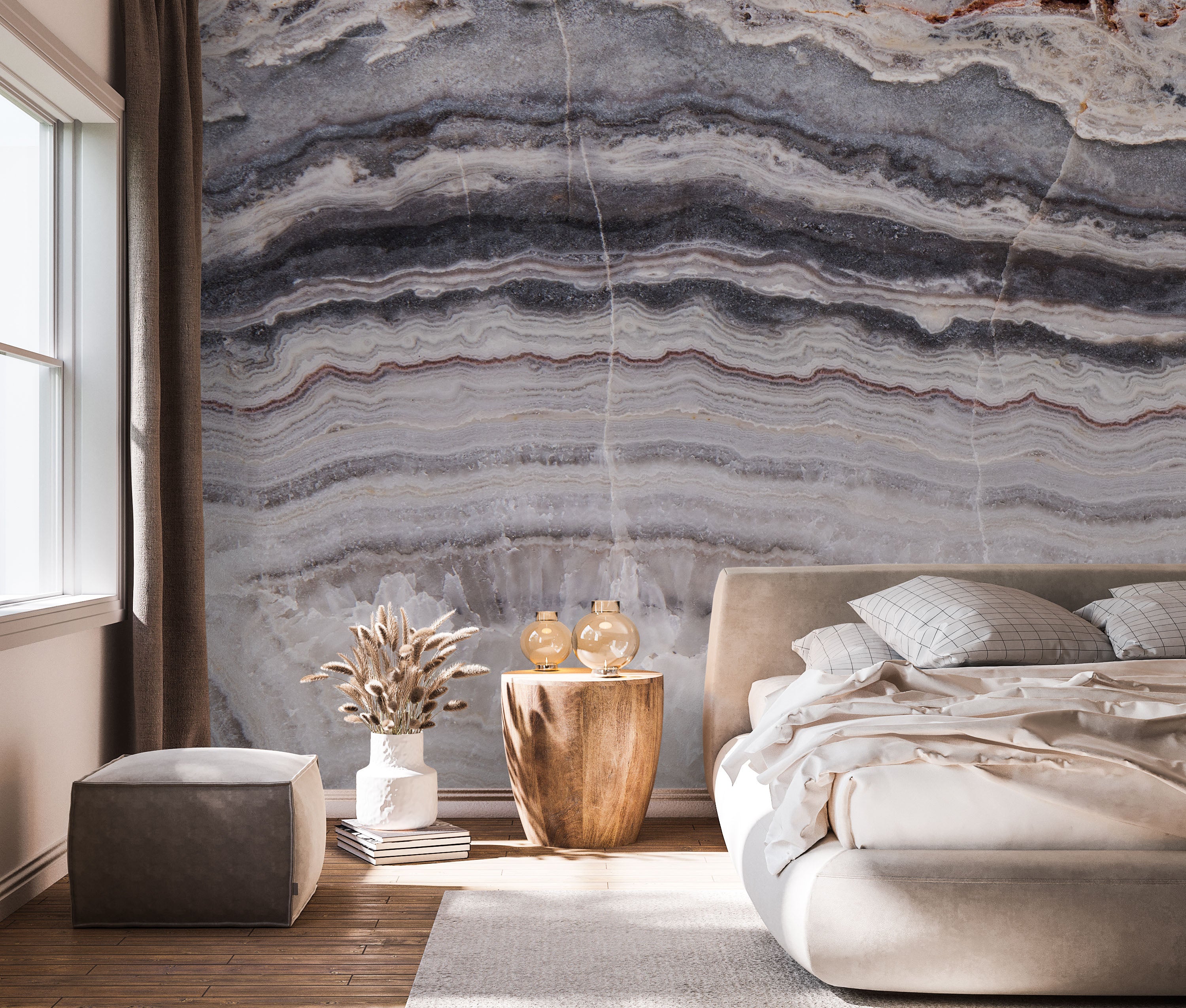 Lace Onyx in Carbon Made to Measure Mural – Black Crow Studios