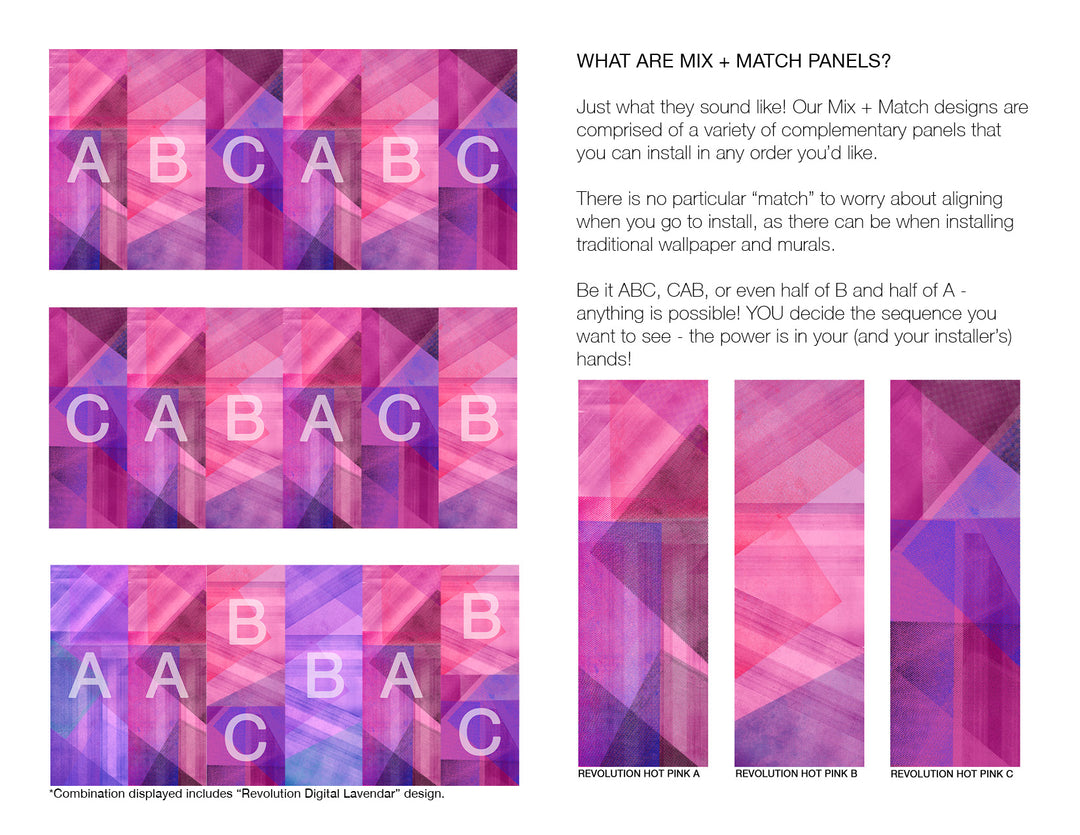 Revolution Hot Pink - Mix and Match Wallpaper - Quick Ship – Black Crow Studios